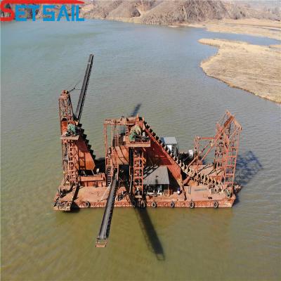 China Maquinaria de excavación de arena de oro y diamantes de cubo de cadena automática completa para personalización en venta