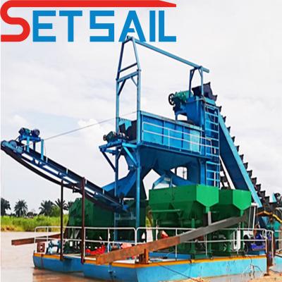 Cina 37 kW-150 kW Catena di potenza di dragaggio Equipaggiamento per l'estrazione di diamanti di Bucket River con centrifuga in vendita