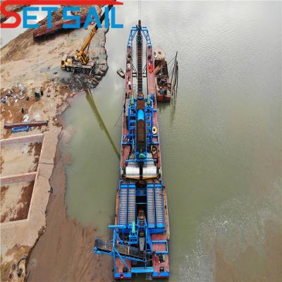 China Elektrische motorketen emmer rivier diamant baggerapparatuur voor diamantwinning Te koop