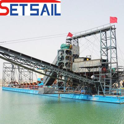 China QH-Sand-5-Kette-Eimer-Sand-Gold- und Diamant-Dredger für den Seefrachtverkehr zu verkaufen
