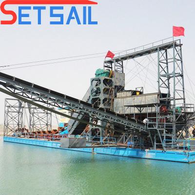 China Minería y procesamiento de minerales integrados Cadena de cubo Minería de oro excavadora de diamantes en venta