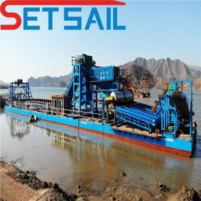 China Lifting Motor Power 7.5kw-100kw River Mining Gold Diamond Equipment met keten emmer Te koop