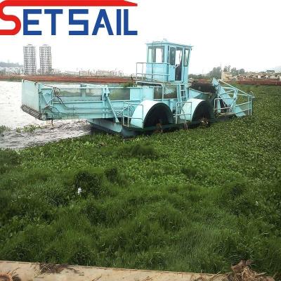 China 24 uur uithoudingsvermogen Zee-weed oogster voor rivier drijvend afval snijden Breedte 3m-6m Te koop