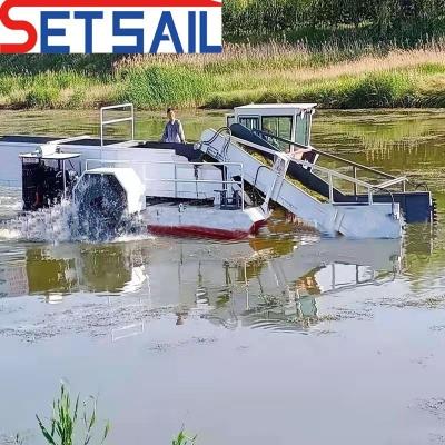 Cina Raccoglitore idraulico di rifiuti acquatici a propulsione automatica per rifiuti galleggianti di giacinto di canna in vendita