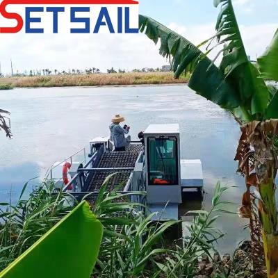 Cina Sistema di funzionamento automatico Raccoglitore galleggiante per erbacce Larghezza dello scafo 3m-7m Pulizia dell'acqua in vendita