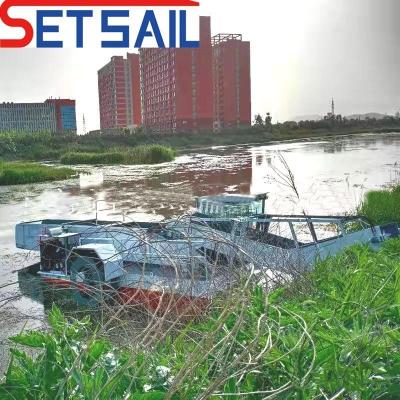 China Setsail and Floating Trash Harvester with High Endurance Ability Electric Engine for sale