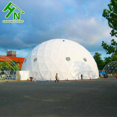 Cina Riparo durevole isolato geodetico della prova di fuoco della tenda della cupola della porta di vetro del PVC in vendita