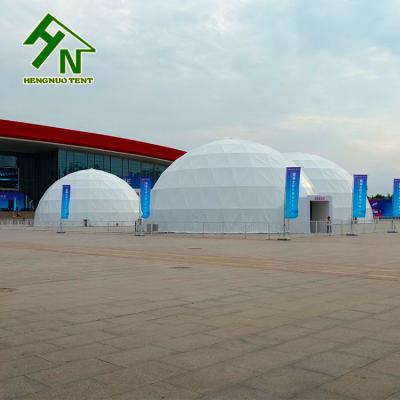 Cina Riparo durevole isolato geodetico della prova di fuoco della tenda della cupola della porta di vetro del PVC in vendita