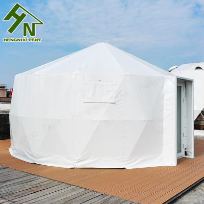 中国 販売のための電流を通された鉄骨フレームの測地線のYurtのモンゴルのテント リゾートのドームの家 販売のため