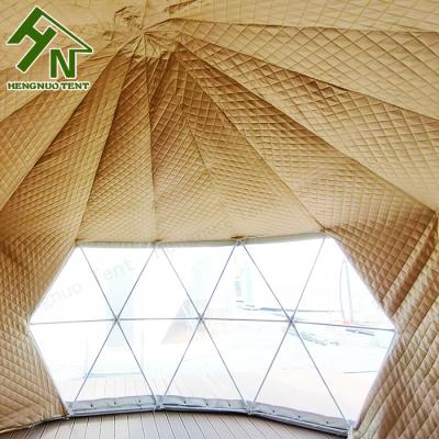 中国 販売のための電流を通された鉄骨フレームの測地線のYurtのモンゴルのテント リゾートのドームの家 販売のため