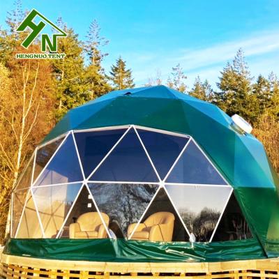 Китай Diameter 6m Green Color Igloo Glamping Dome Tent With Kitchen продается