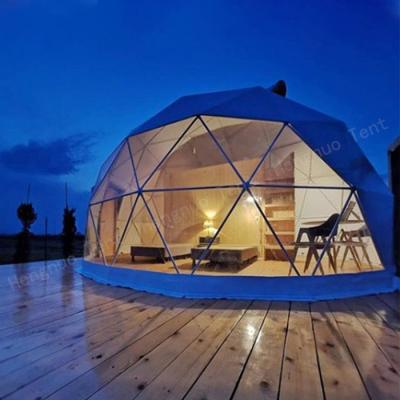China A barraca 13ft Q235 da abóbada Geodesic do recurso galvanizou barracas amigáveis de Eco da tubulação de aço à venda