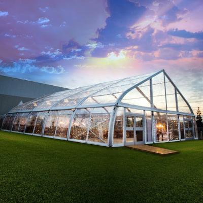 China Carpa del jardín de la forma del melocotón de la exposición del toldo de la tienda del partido del tejado de Arcum en venta