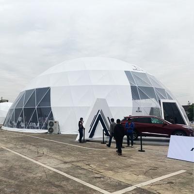 China Duidelijk Venster 30m van de de Koepeltent van pvc Geodetische Grote SGS van de het Voertuigtentoonstelling Openluchtcertificatie Te koop