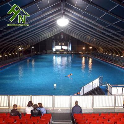 China Barraca exterior curvada da associação do telhado do PVC da tampa da piscina famoso de alumínio à venda