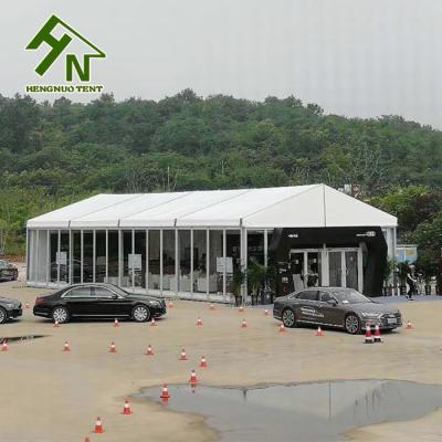 中国 Cutomizedの堅いガラス壁の防水生地のテント18度ピッチ30m長く 販売のため