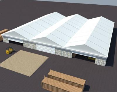 Cina Impermeabilizzazione di stoccaggio Grande tenda con telaio in alluminio DIN4102 B1 M2 in vendita
