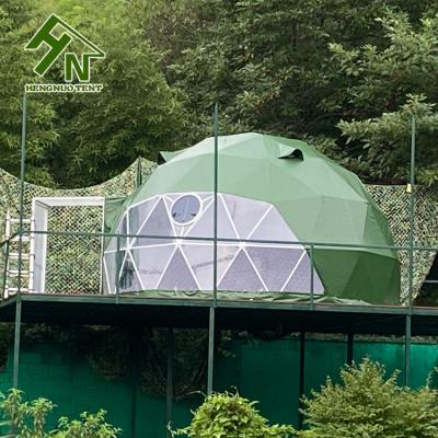 Cina Tenda della cupola geodetica della tela di verde di prezzo all'ingrosso per Glamping in vendita