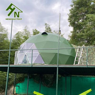 Cina Tenda della cupola geodetica della tela di verde di prezzo all'ingrosso per Glamping in vendita