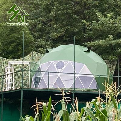 Cina Tenda della cupola geodetica della tela di verde di prezzo all'ingrosso per Glamping in vendita