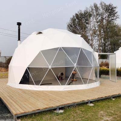 Cina Tenda di vetro di turismo della porta isolata calore 6m Glamping della cupola geodetica in vendita