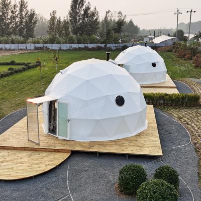 Cina tenda di campeggio geodetica del PVC del deserto di 6m del tessuto di Glamping della cupola gialla della tenda in vendita