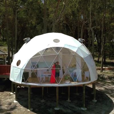 Китай Весь купол Yurt Geo сезона Двух-покрыл укрытие привлекательности Turist ткани PVC продается