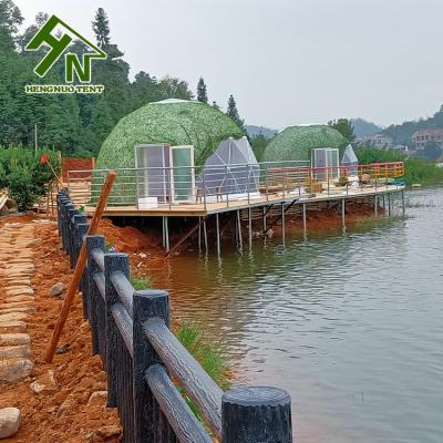 Китай гостиница семьи человека шатра 4 купола Geo диаметра 6m водоустойчивая хлопает вверх шатер иглу продается