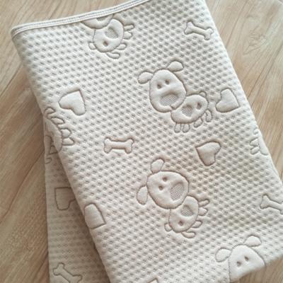 China Dog pattern natural colored cotton washable reusable pet pee pad for sale