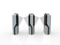 China Security RS485 Interface Flap Barrier Gate With RGB Light Flap Turnstile Gate for sale