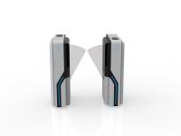 China Security RS485 Interface Flap Barrier Gate With RGB Light Flap Turnstile Gate for sale