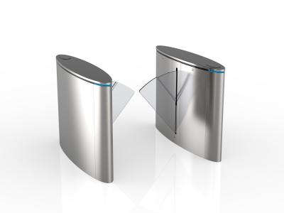 China Telescopic Acrylic Flap Barrier Turnstile Gate Access Control Systems With Elegant Design for sale