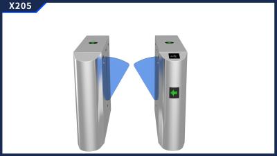 China Blue Acrylic SUS304 Stainless Security Flap Barrier Gate RFID IC ID CARD Access Control System for sale