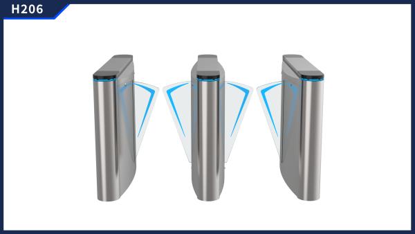 Brushed Movement of Flap Barrier Gate Turnstile Access Control Stainless Steel