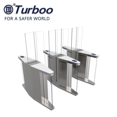 China Tempered glass Half Height Speed Gate Turnstile Security Rfid Card Reader for sale