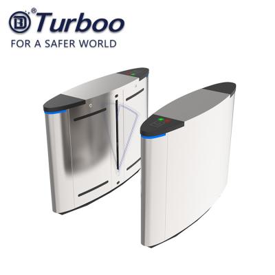 Half Height Safety Access Control Turnstile Gate , Flap Barrier Gate Stainless Steel