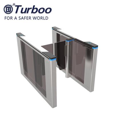 China Bi Direction Paddle Swing Barrier Gate Stainless Steel Material RFID Card Reader for sale