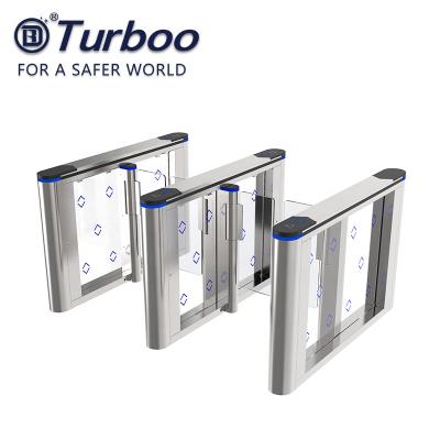 China Electronic Swing Gate Turnstile With Pedestrian Access Tourniquet Turnstyle Paddle Gate for sale