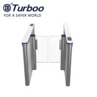 China Automatic Opening Security Swing Barrier Turnstile Gate Artificial Marble for sale