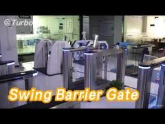 Face Recognition Swing Barrier Gate 1.5mm Acrylic 0.2S 40 Persons / Minute