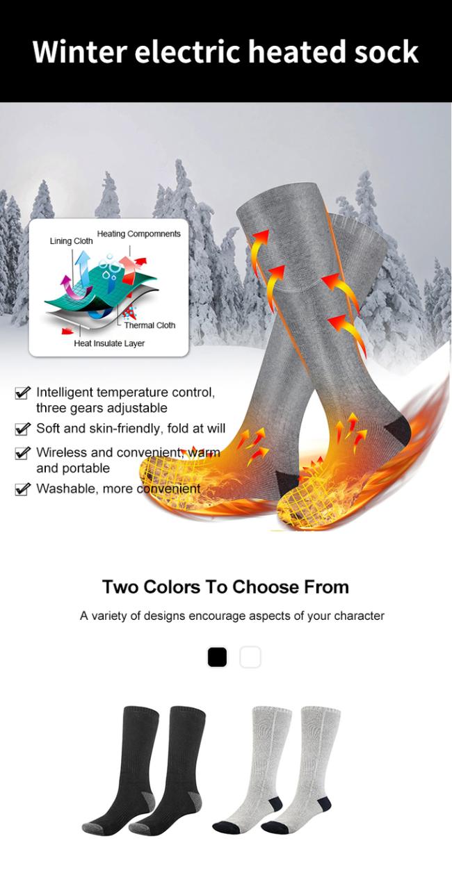 Insulated Thermal Rechargeable Heated Socks For Hunting 0