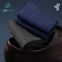 China 75% Bamboo Mens Socks Reinforced Toe Full Elasticity Black for sale
