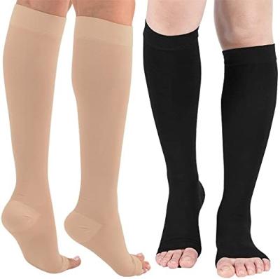 Cina Le calze mediche di nylon Xl di compressione dell'elastam classificano il supporto 20-30mmhg smussato in vendita