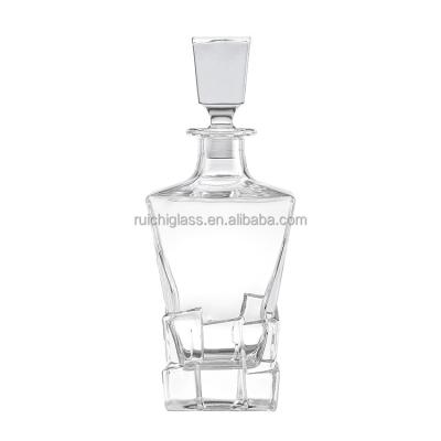 Cina Bevande industriali Bottiglia di vetro trasparente di whisky da 500 ml con disegno personalizzato in vendita