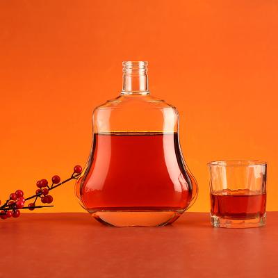 Cina Super Flint Glass 300 ml 500 ml 750 ml Whisky Spirits Vodka Bottle per liquori Tequila in vendita