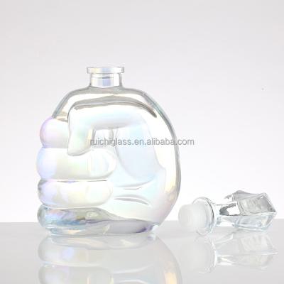 China Garrafas de vidro de uísque de forma única personalizam o tipo de vedação para vodka e mais armazenamento à venda