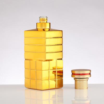 中国 500ml 750ml カスタム 電子プレート ワイン ガラス ボトル 内側 飲料産業用 販売のため