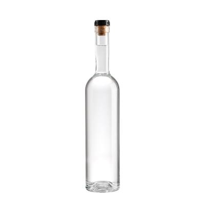 中国 カスタマイズされた透明ガラスジンボトル 500ml 750ml 冷凍酒 ウォッカ 販売のため