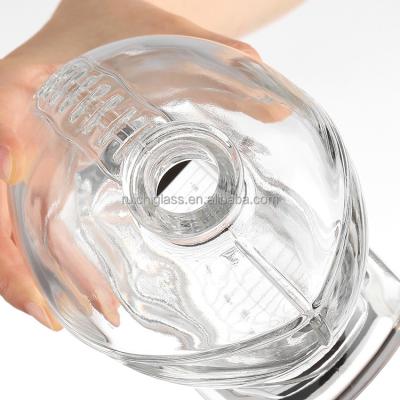 China Estampagem a Quente Botas de Vidro Super Flint 375ml 500ml 750ml Custom Fancy em forma com tampa à venda