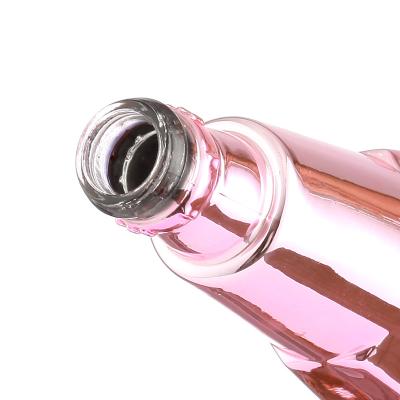 Cina Bottiglia di vetro di vodka con sughero e superficie stampata a caldo 100 ml 200 ml 375 ml 500 ml 750 ml in vendita